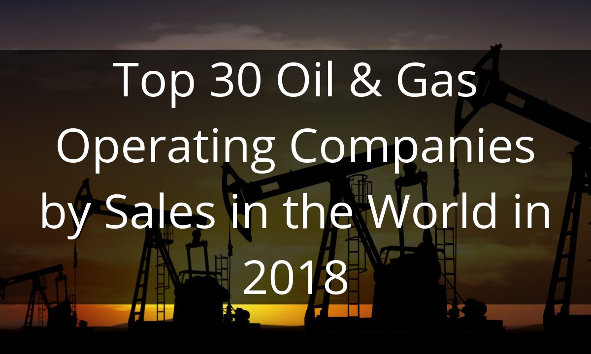 Top 30 Oil & Gas Operating Companies by Sales in the World in 2023